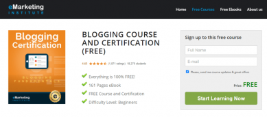 20 Best Blogging Courses List for Beginners (Free & Paid)